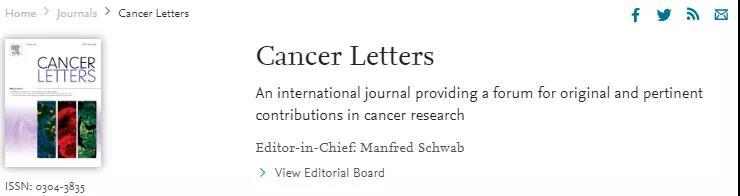 解刊 | 《Cancer Letters》 - 知乎
