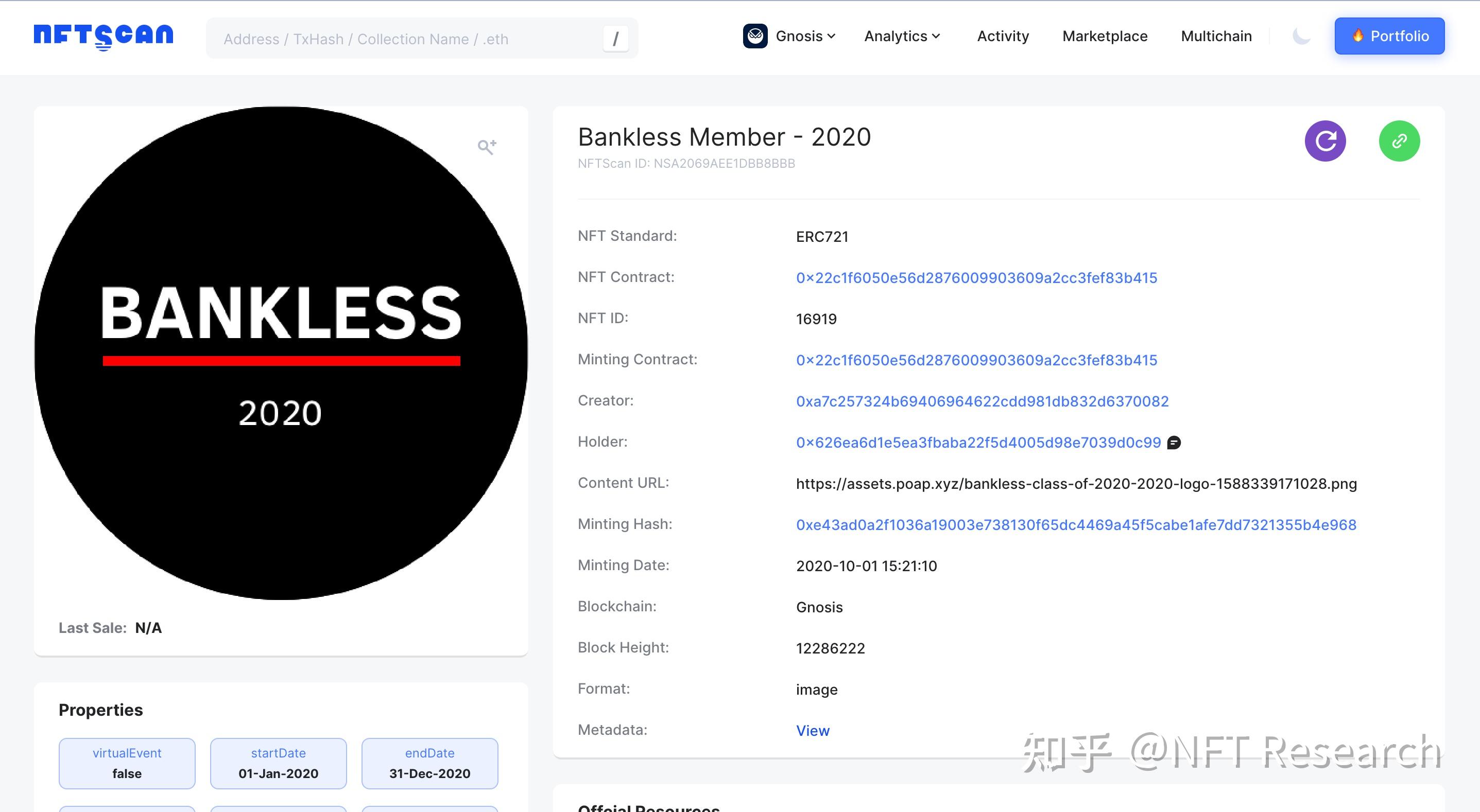 数据基础设施 NFTScan 新增支持 Gnosis 网络 - 知乎