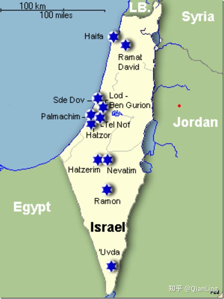 卫星地图：巴以冲突和以色列空军七大基地 - 知乎