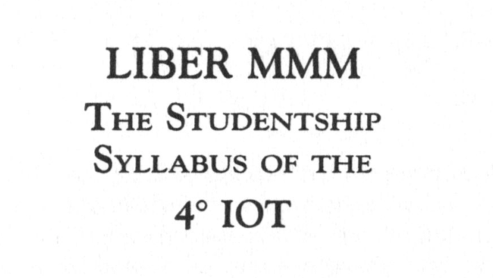 [中译/Liber Null & Psychonaut] Liber MMM - 知乎