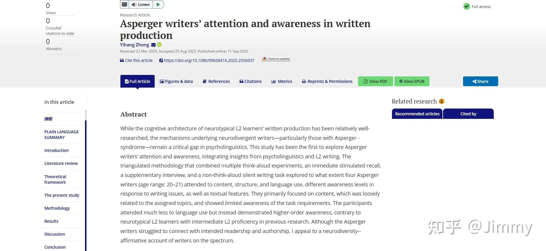 我与自闭症·SSCI语言学一区期刊发表啦！时间线+回忆录 - 知乎