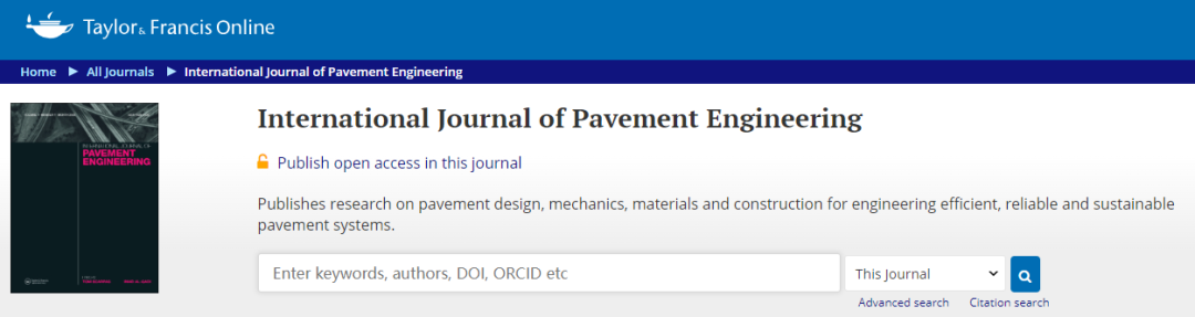刊·见 | JCR Q2 工程学期刊International Journal of Pavement Engineering，吹响路面工程 ...