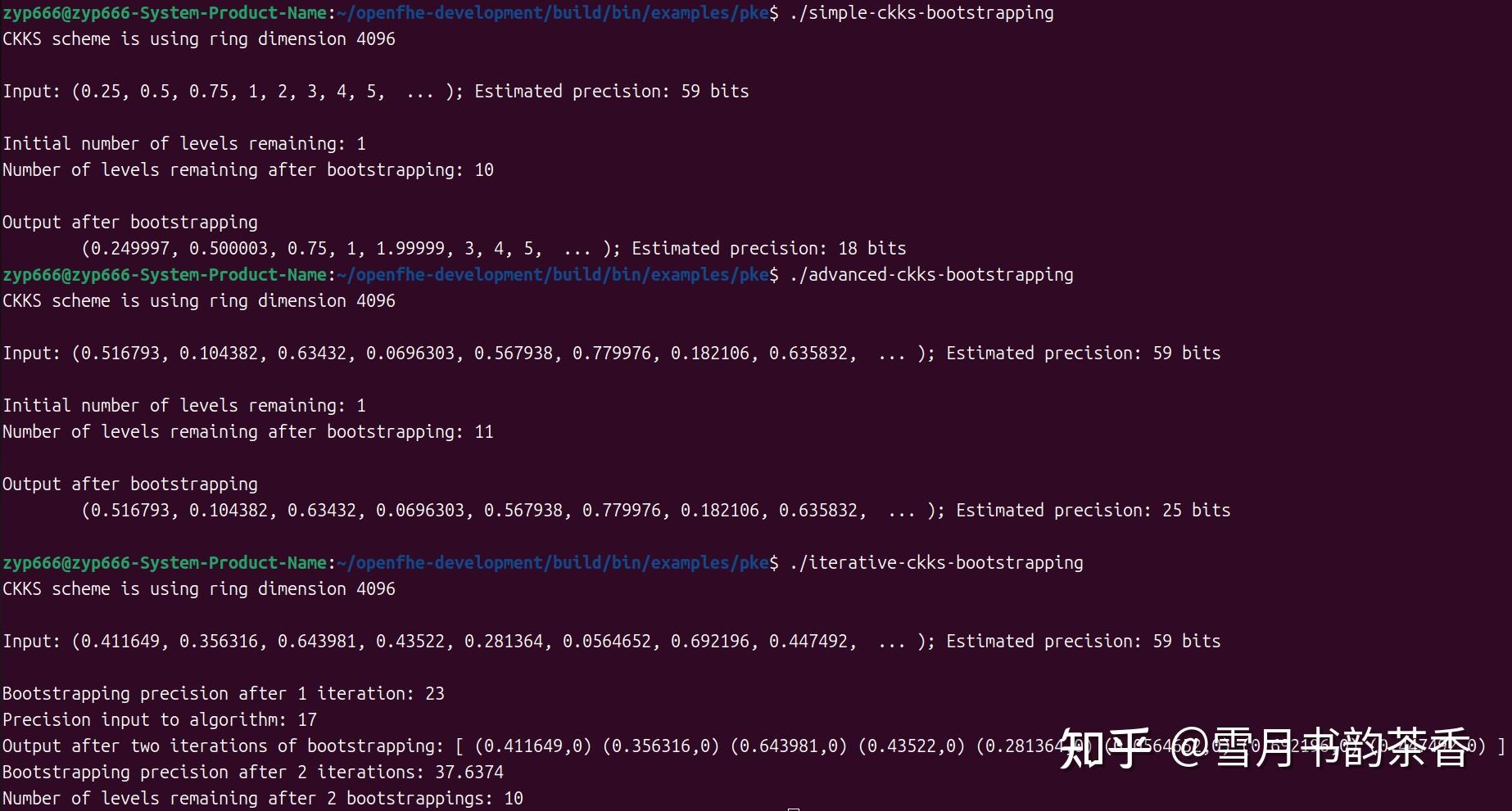 OPENFHE库学习第五天：simple-ckks-bootstrapping、advanced-ckks-bootstrapping、iterative-ckks-bootstrapping ...