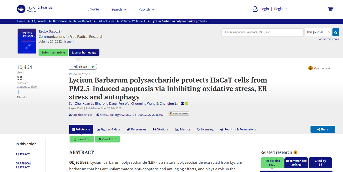 刊·见 | SCI好刊Redox Report，探索自由基的机制与应用 - 知乎