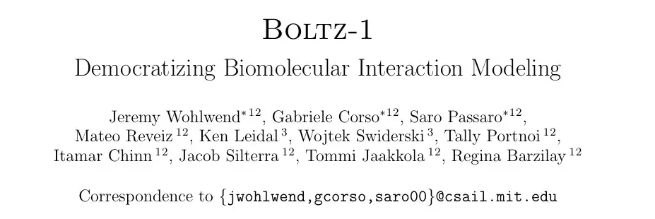 AlphaFold3级性能、开源、可商用，MIT团队推出生物分子预测模型Boltz-1 - 知乎