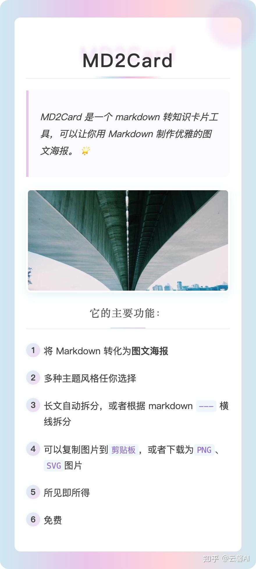 【云馨AI】MD2Card：从Markdown到知识卡片的完美转变 - 知乎