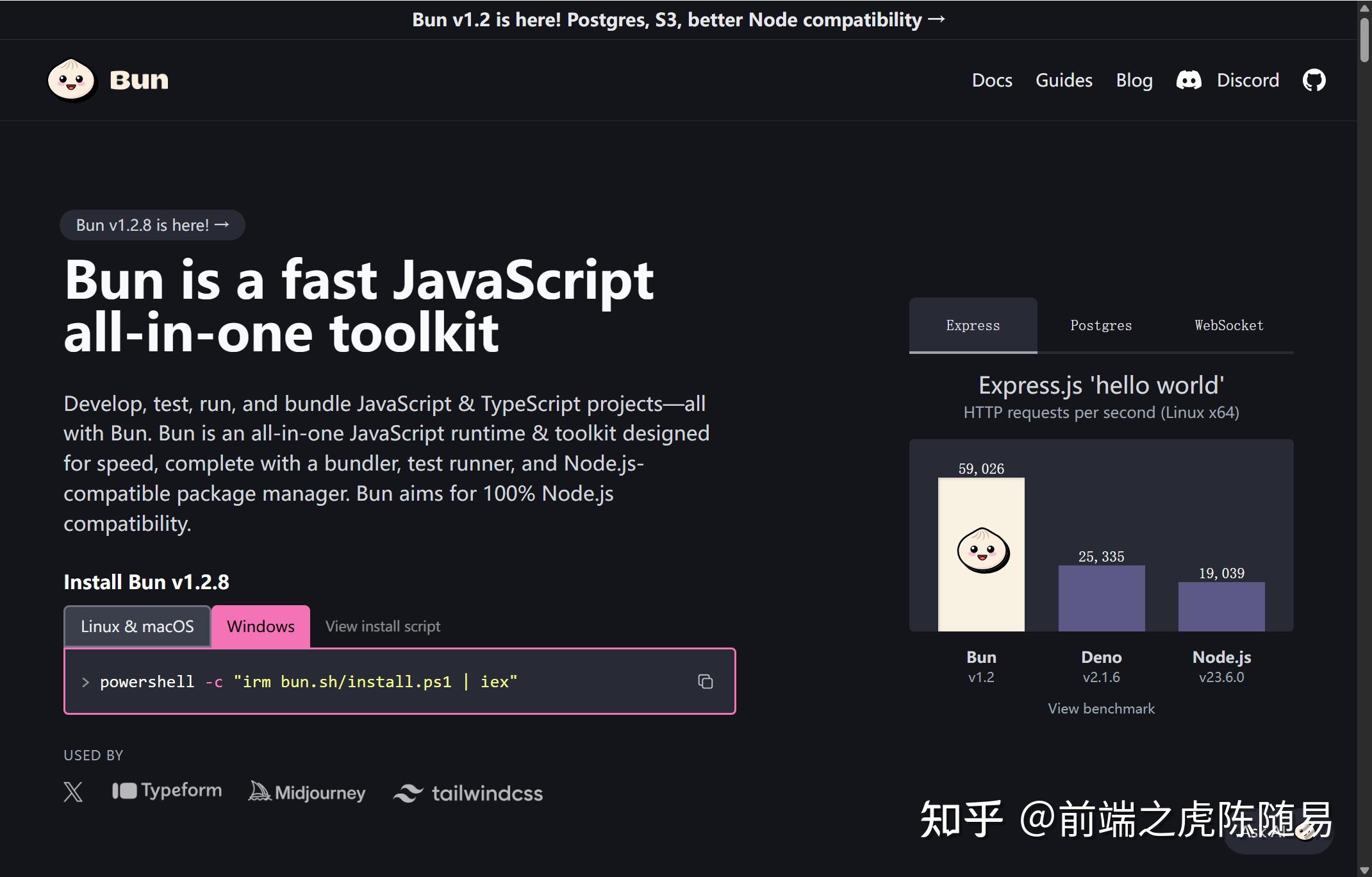 盘点23个Nodejs的替代品Bun的实用功能 - 知乎