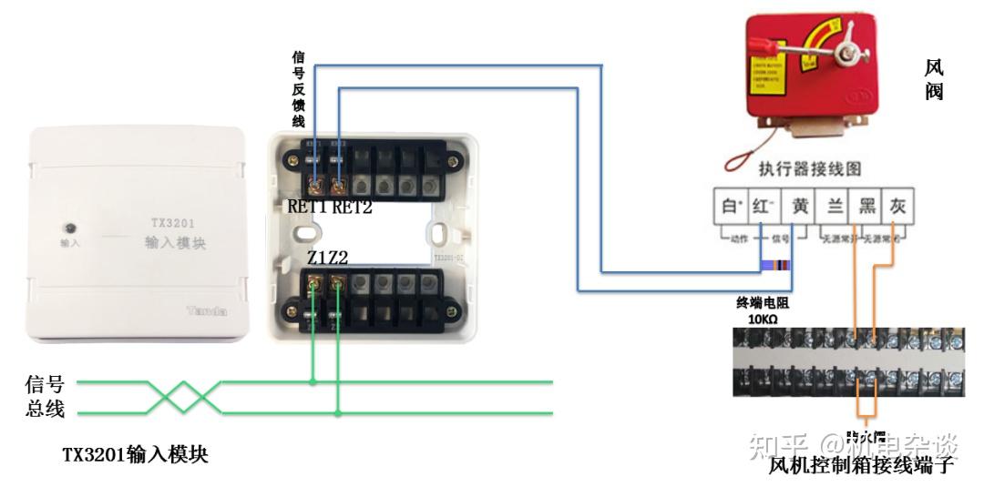 二线制火灾自动报警及联动控制系统接线图（例泰和安） - 知乎