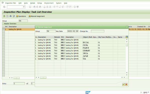 Sap Qm Qp03显示一个含有multiple Specs检验特性的检验计划 知乎
