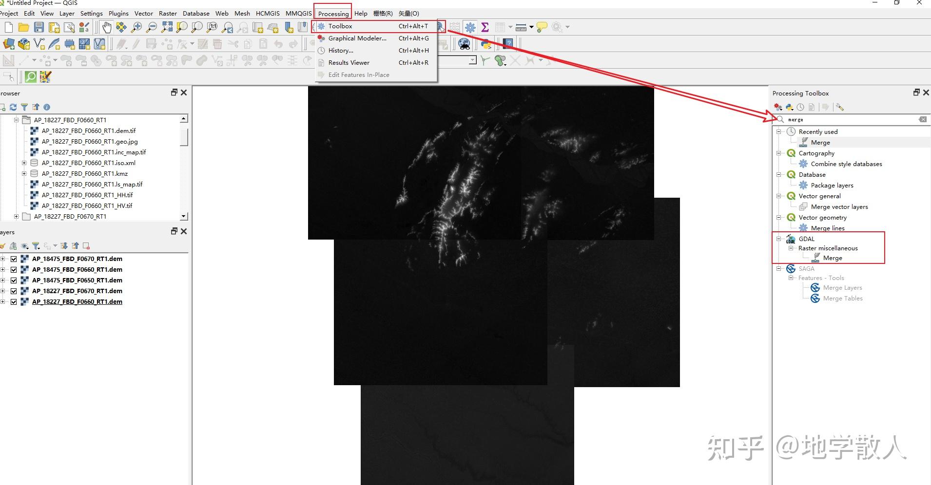 QGIS（2）——dem处理（获取、拼接、裁剪等） - 知乎