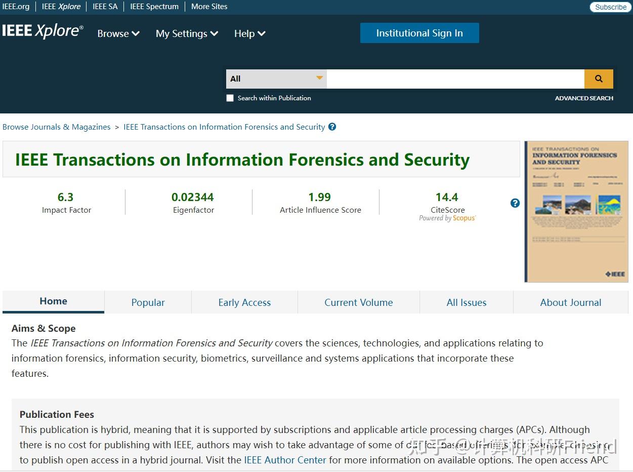【计算机方向】中科院双一区TOP神刊！IF=6.3，这本审稿贼快的IEEE顶刊，肯定能成为你的心头好！ - 知乎