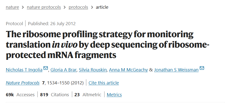 翻译组学测序研究利器|Ribo-seq&Polysome-seq - 知乎
