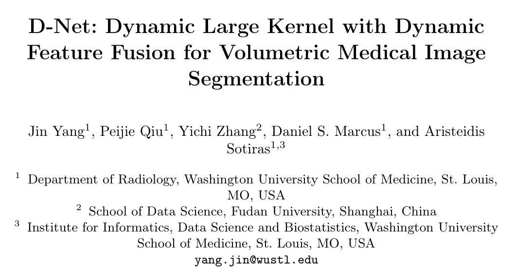 复旦大学提出D-Net：Transformer中融合动态大卷积核&动态特征融合模块，让分割效果骤升 - 知乎