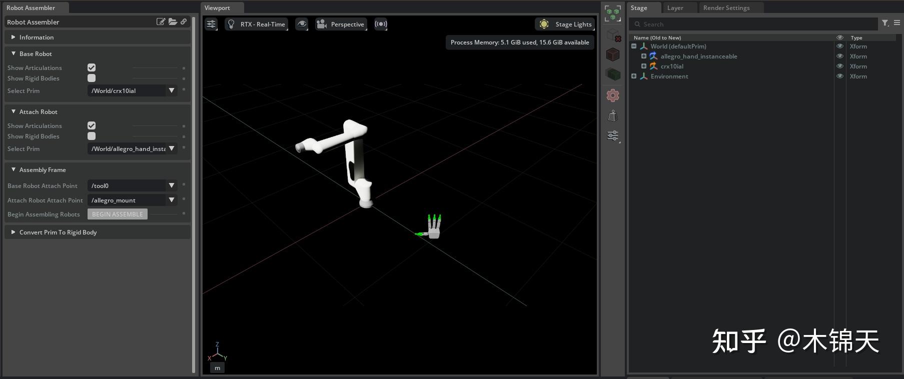 【Isaac Sim 4.5.0】Tools and Tutorials - Robot Setup - Assemble Robots And Rigid Bodies - 知乎