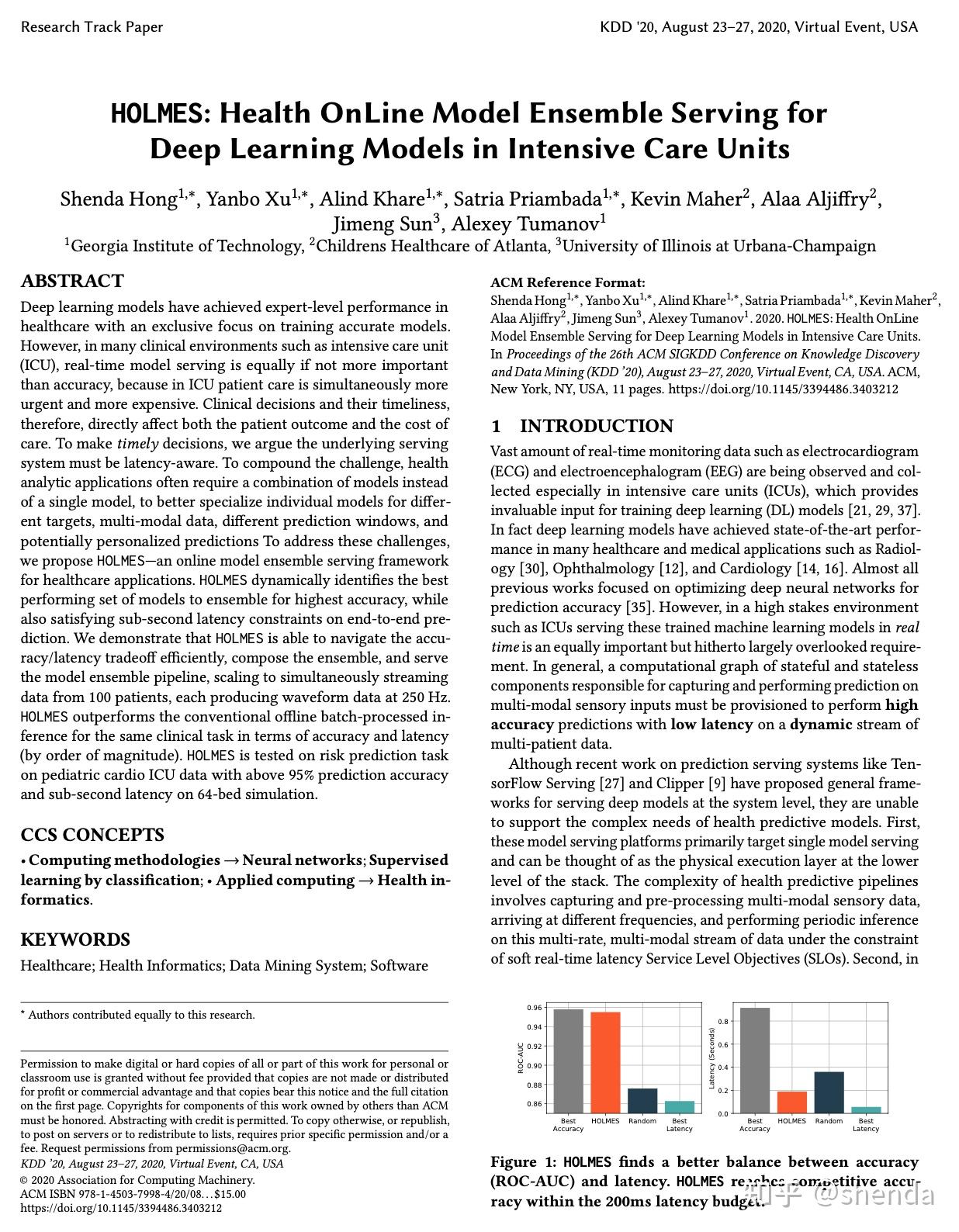 [KDD 2020] HOLMES：用于ICU重症监护病房的深度学习模型集成与服务系统 - 知乎