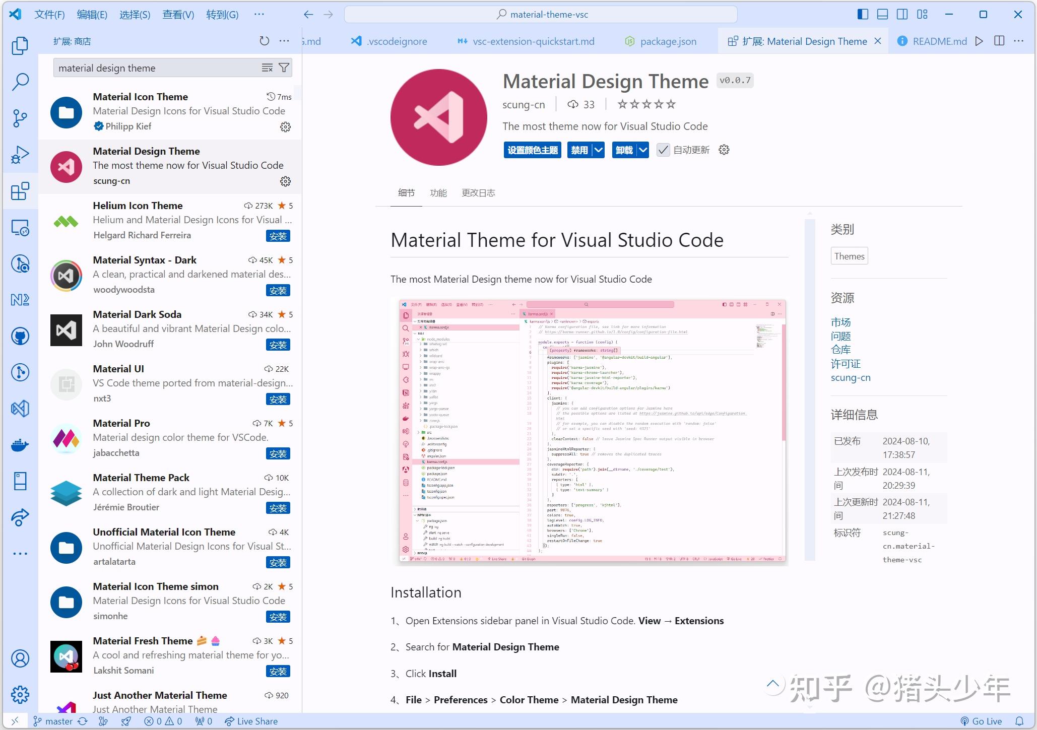 最漂亮vscode主题 Material Design Theme - 知乎