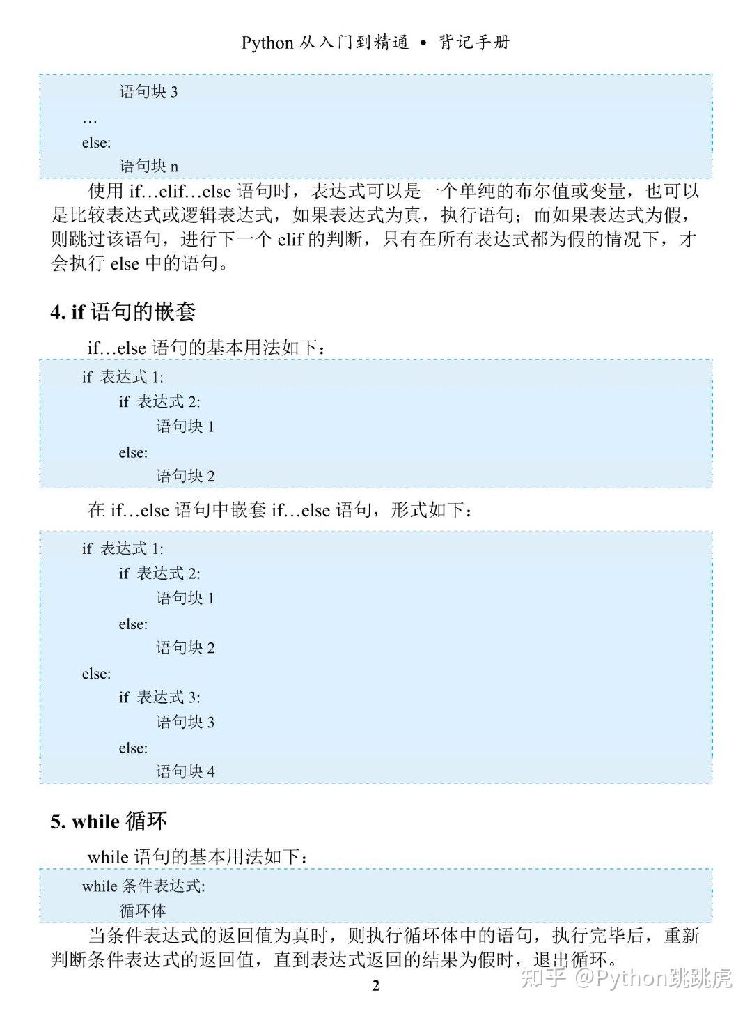 这本Python背记手册可以封神了吧！ - 知乎