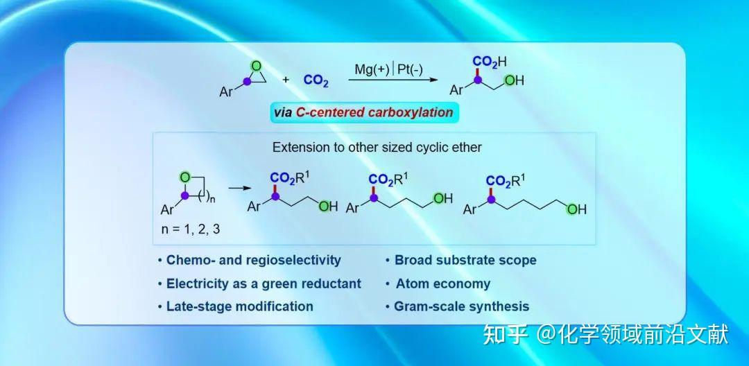 南开大学仇友爱课题组Angew：环氧化合物的电化学还原羧化合成β-羟基羧 - 知乎