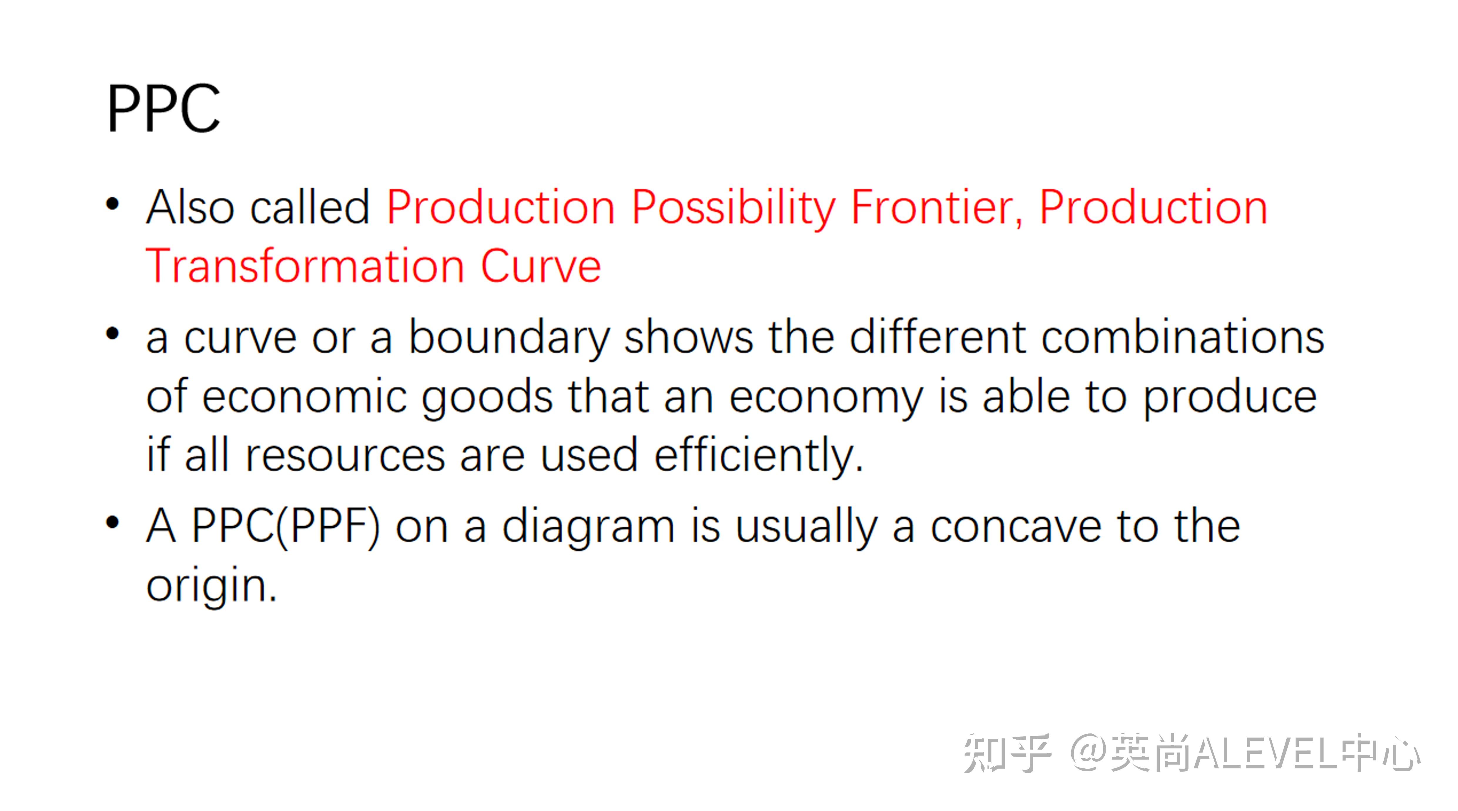 Production Possibility Curve Production Possibility Curve