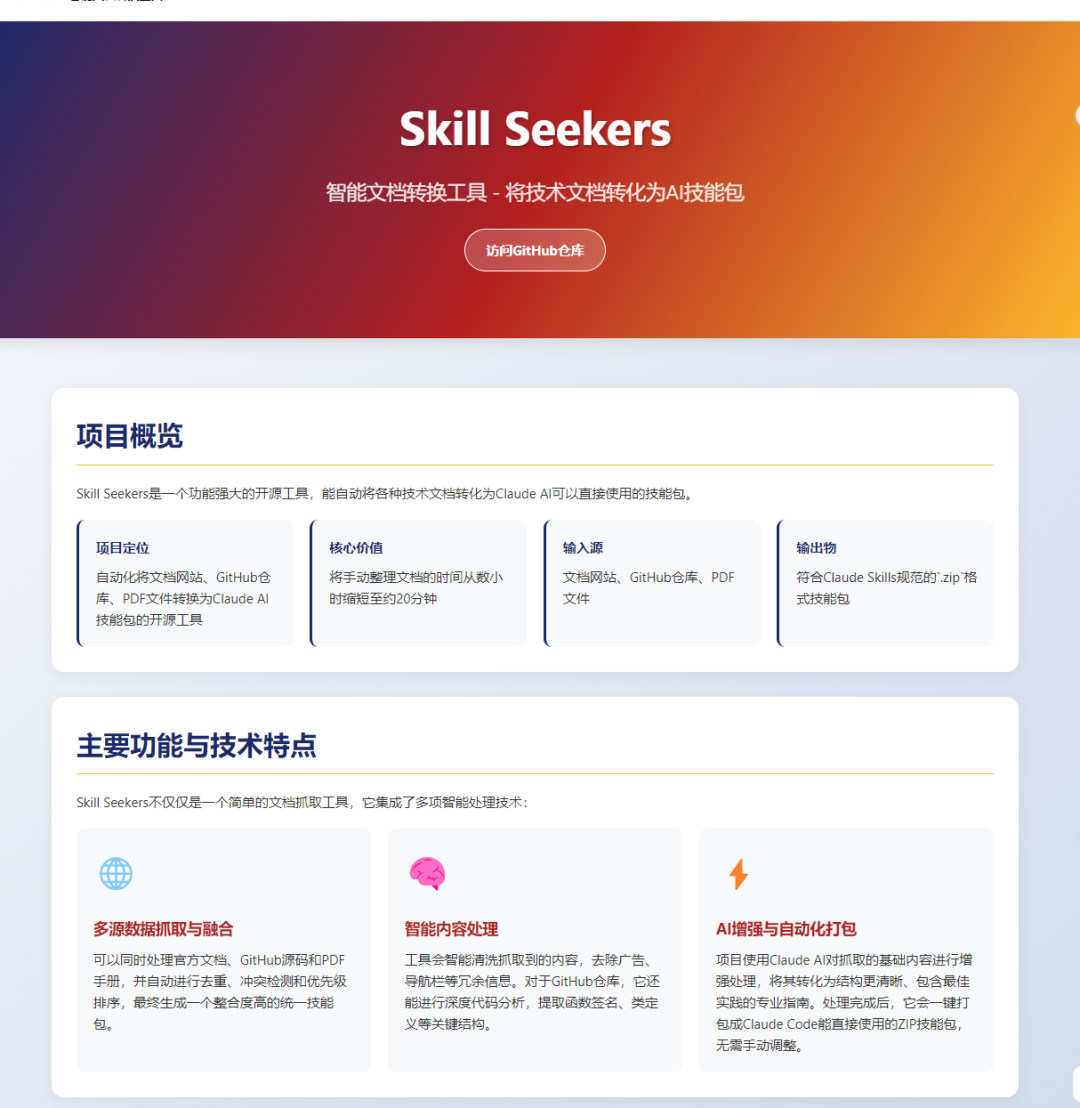 GitHub 开源学习新框架从此不用看文档？Skill Seeker让Claude成为你的技术导师 - 知乎