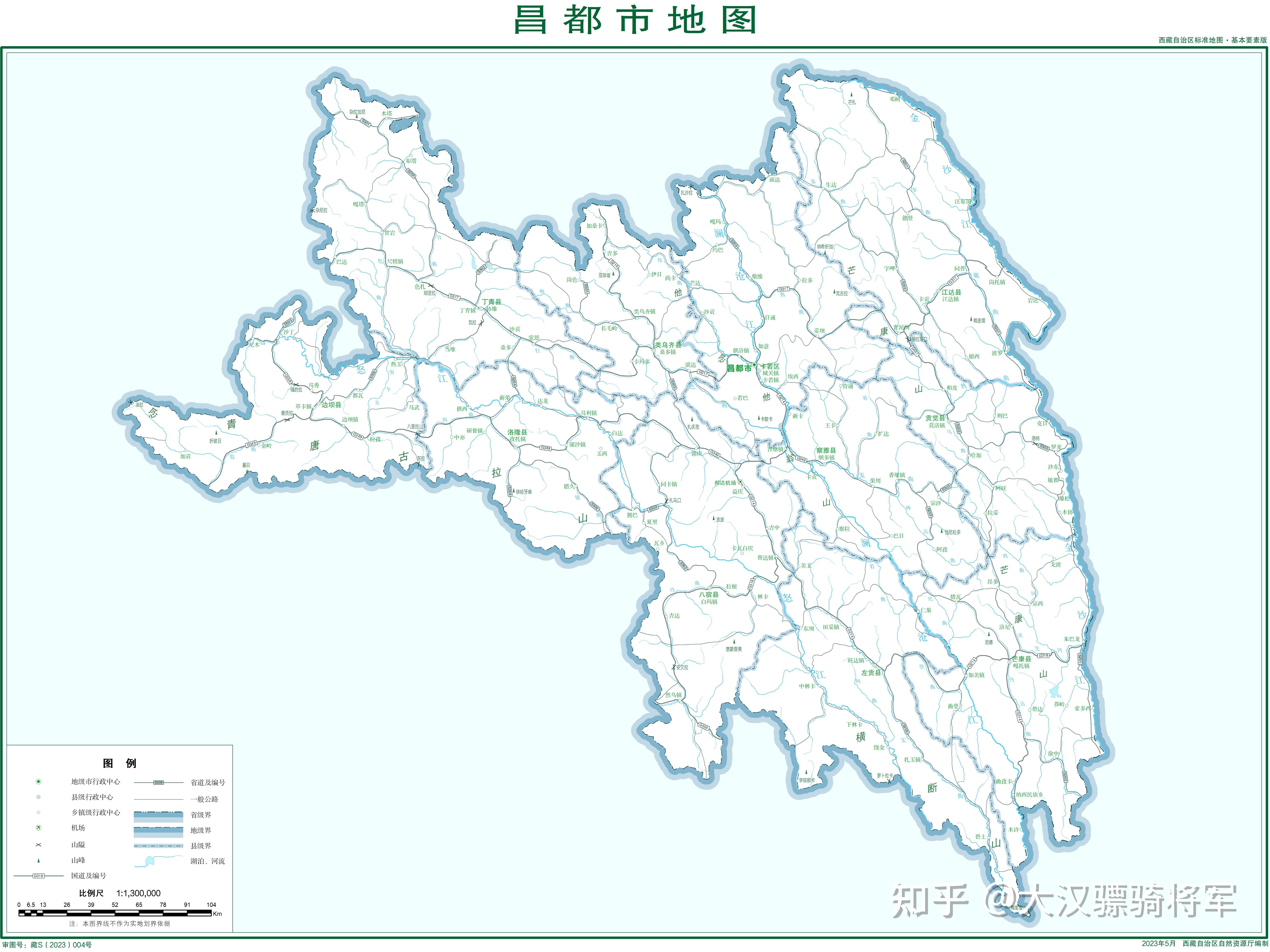 图文解读西藏2023年行政区划（6地级市1地区高清地图） - 知乎
