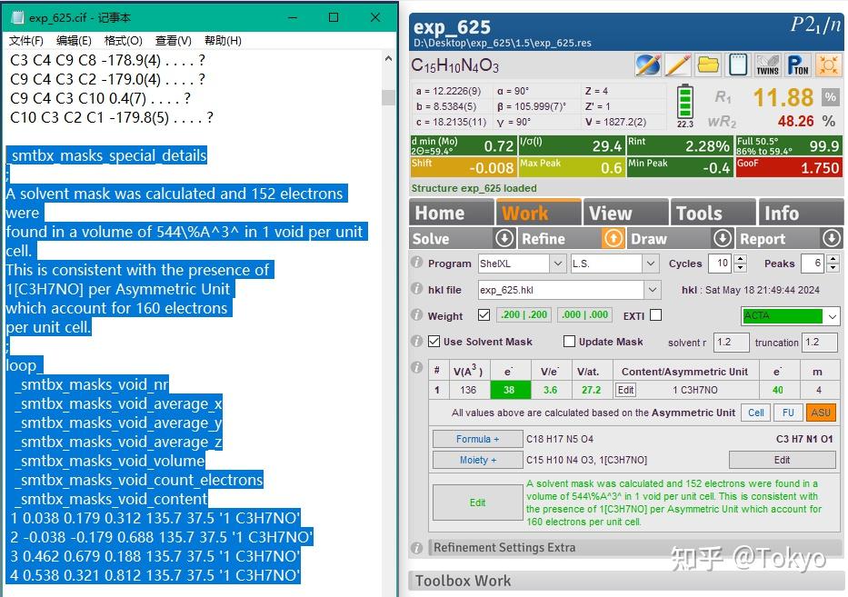 Olex2中溶剂遮掩及其标志 - 知乎