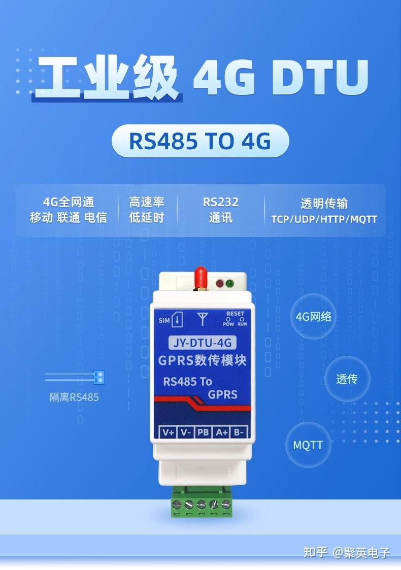 【聚英电子】工业级 4G DTU RS485 TO 4G - 知乎