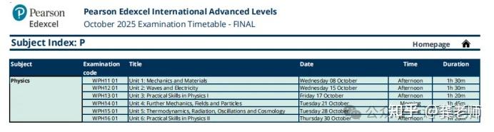 2025年2大ALevel考试局秋季大考时间 - 知乎