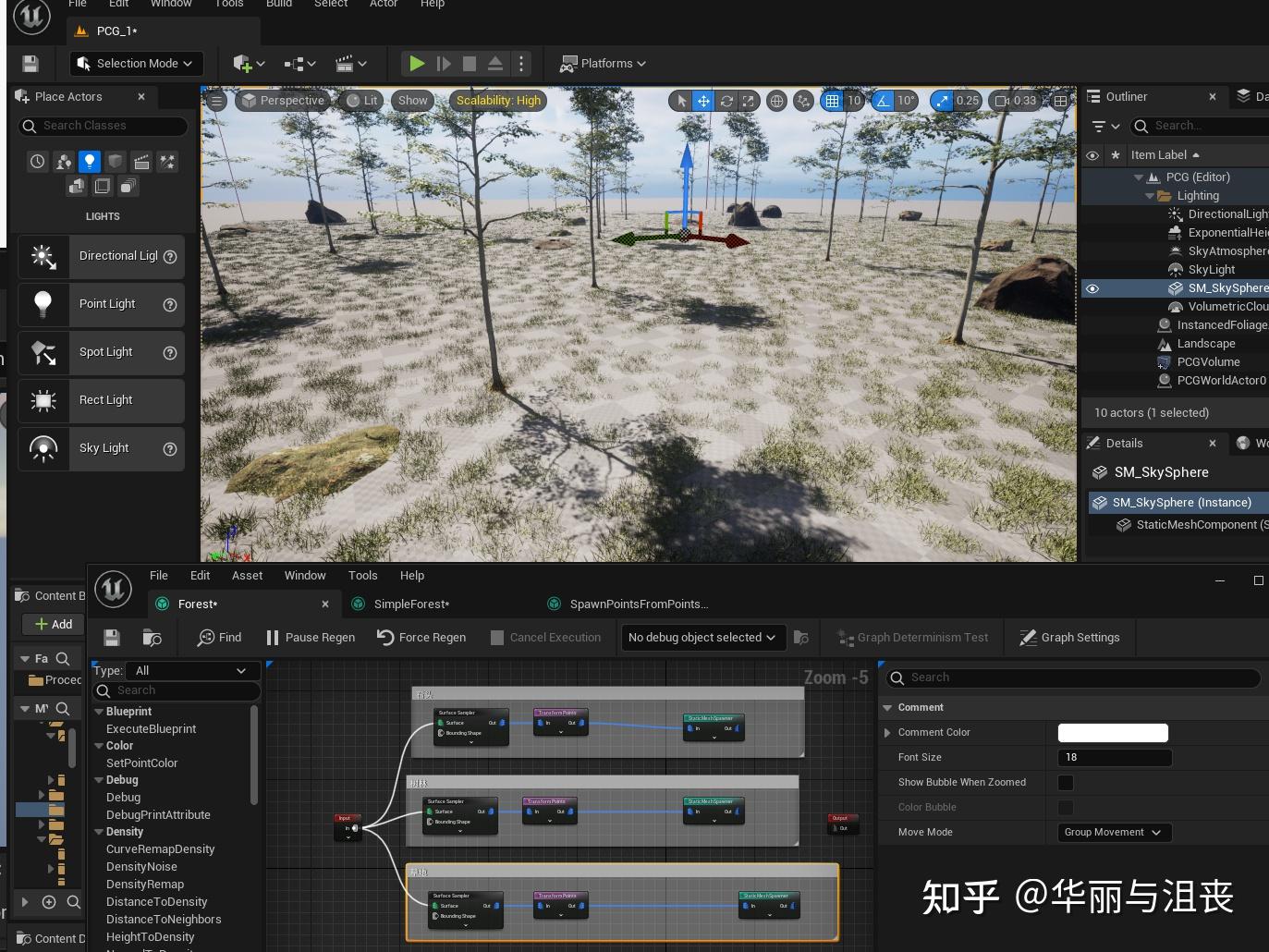 UE5.1 PCG plugin探索(UE5程序化生成/Procedural Content Generation Framework) - 知乎