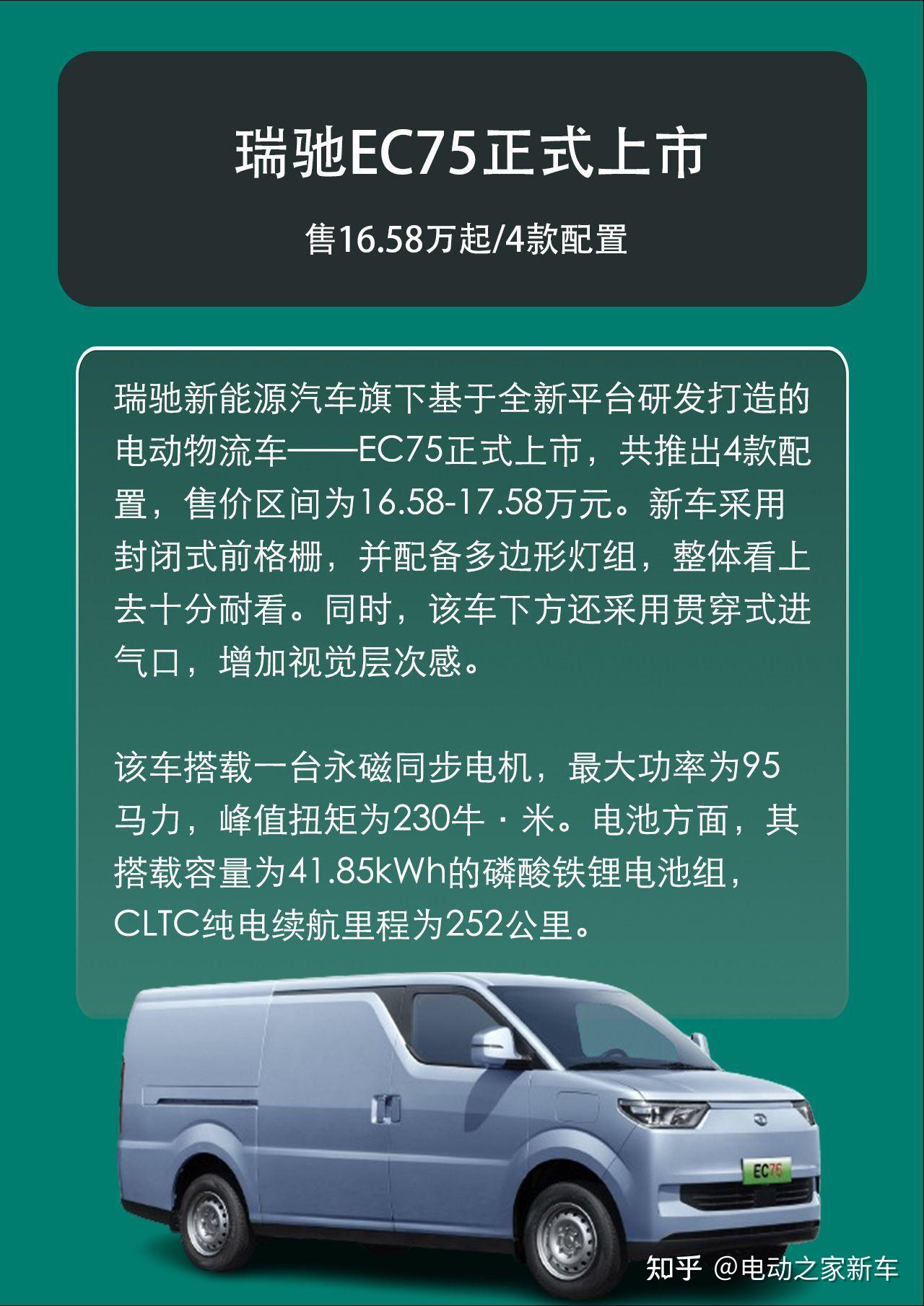 瑞驰EC75正式上市 - 知乎