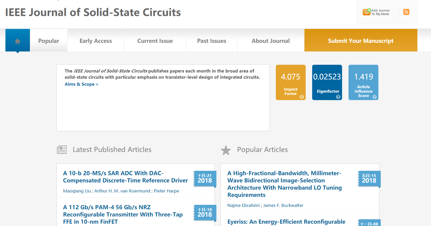 IEEE Journal of Solid-State Circuits 论文统计分析 - 知乎
