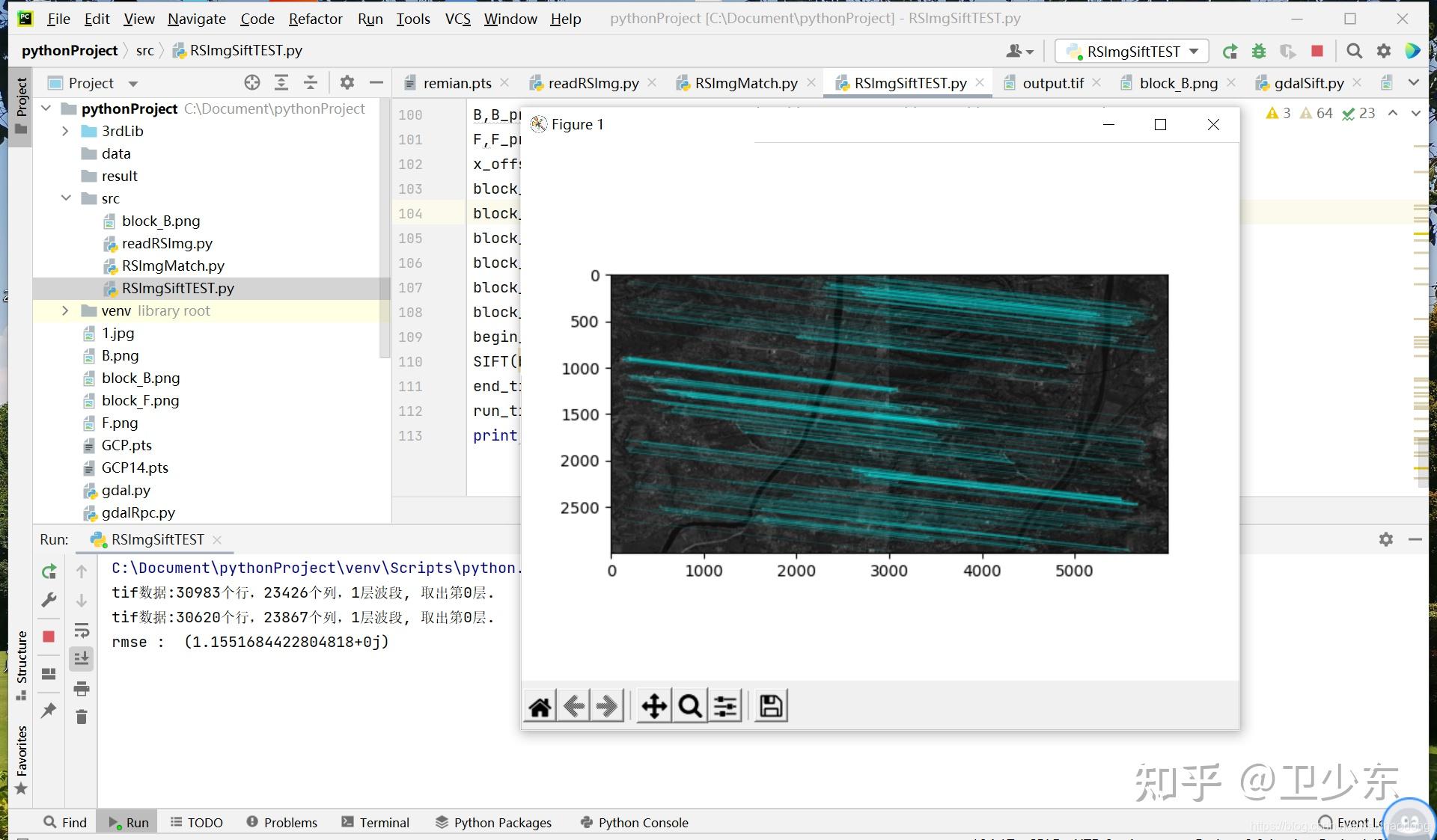 （Python）基于Gdal与Opencv遥感影像Sift匹配+RANSAC并计算匹配精度 - 知乎