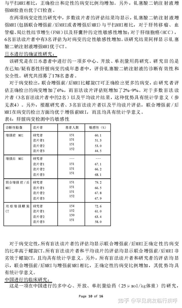 线性含钆对比剂(GBCA)钆塞酸二钠注射液说明书Gadoxetic Acid Disodium Injection普美显®Primovist ...