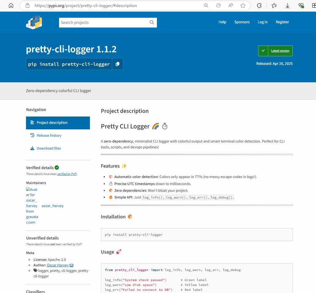 SBOM风险预警 | 恶意Py组件pretty-cli-logger开展远程代码投毒攻击 - 知乎