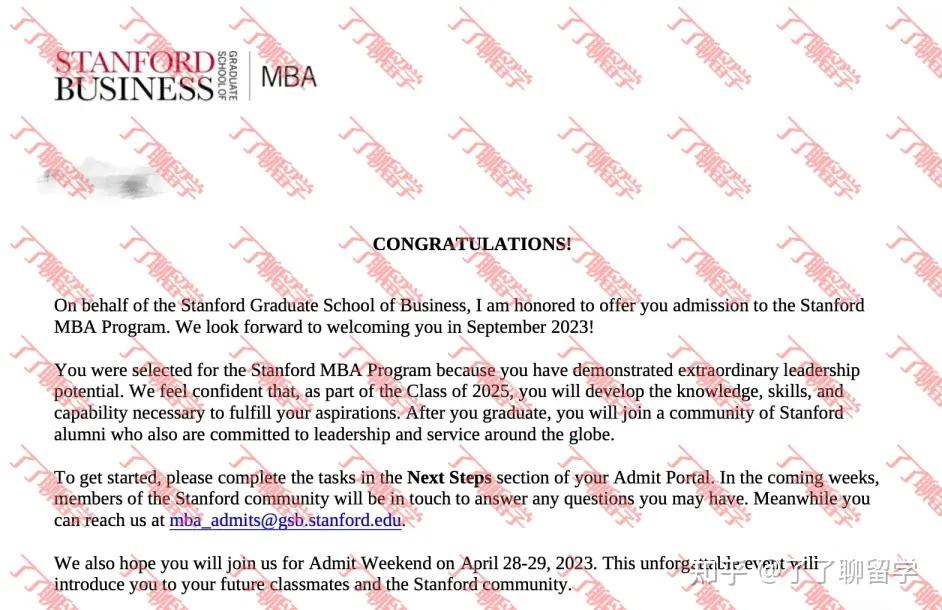 普通海本+GMAT720录取美国斯坦福大学商学院Stanford MBA | 23Fall留学申请战绩 - 知乎