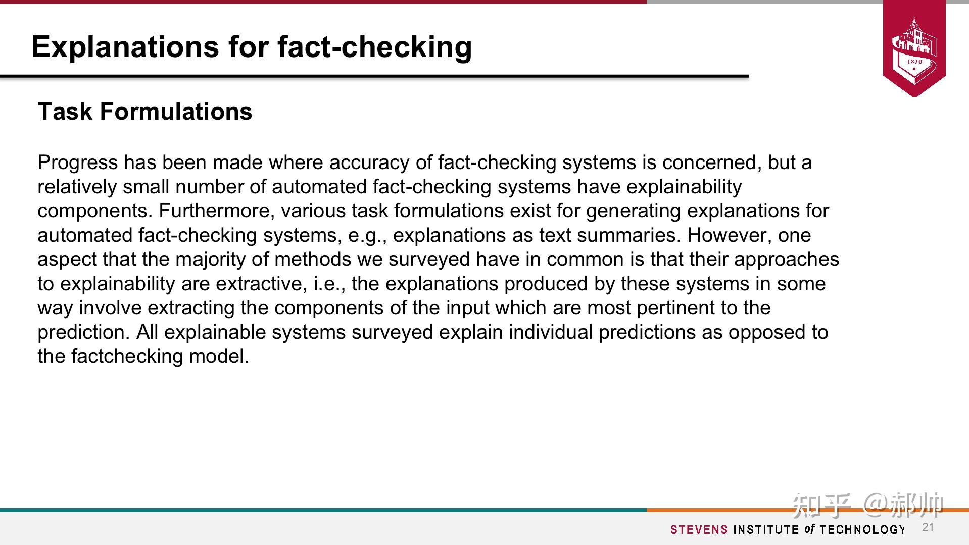 Explainable Automated Fact-Checking: A Survey 阅读 - 知乎