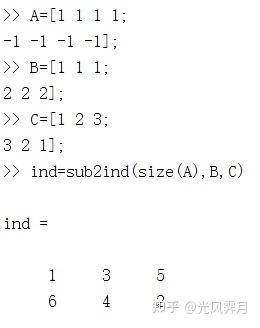 matlab中sub2ind函数 - 知乎