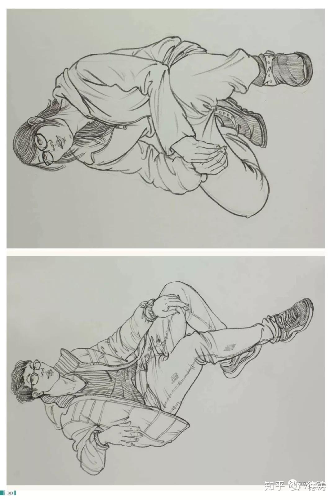 速写 | 线性速写人物动态临摹参考素材图片 - 知乎