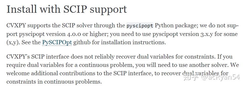 为CVXPY安装SCIP求解器(PySCIPOpt) - 知乎