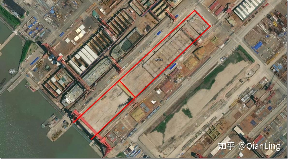 卫星地图上福建舰（003号航母）的下水历程 - 知乎