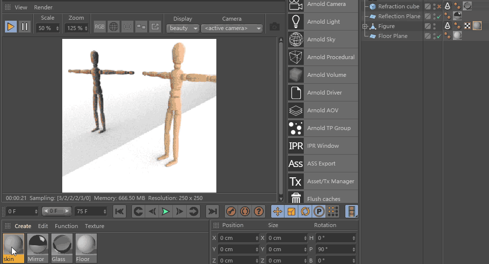【C4DtoA 11】Arnold渲染器(材质五): Ray switch/AO/Wireframe - 知乎