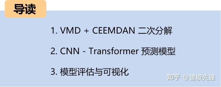 VMD + CEEMDAN 二次分解，CNN-Transformer预测模型 - 知乎