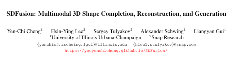 万物皆可3D生成！UIUC提出SDFusion，实现多模态3D形状完成、重建和生成！ - 知乎