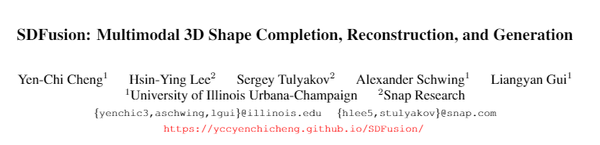 万物皆可3D生成！UIUC提出SDFusion，实现多模态3D形状完成、重建和生成！ - 知乎