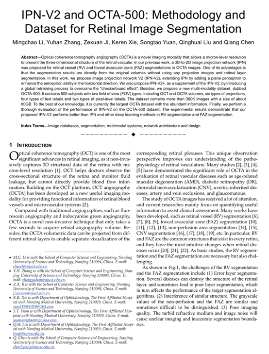 80GB医学影像数据集！OCTA-500公开发布 - 知乎