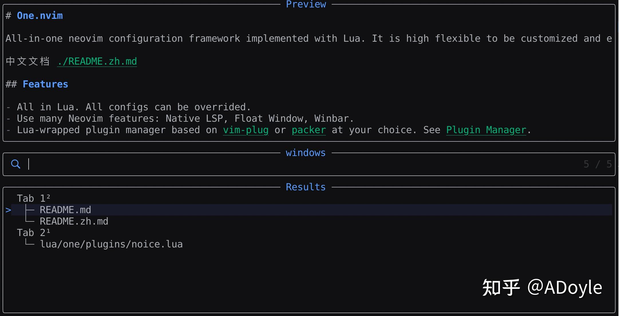 我的 Neovim 配置框架：one.nvim - 知乎