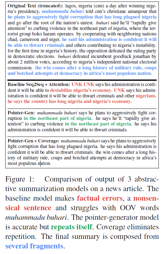 《Get To The Point: Summarization with Pointer-Generator Networks》阅读笔记 - 知乎