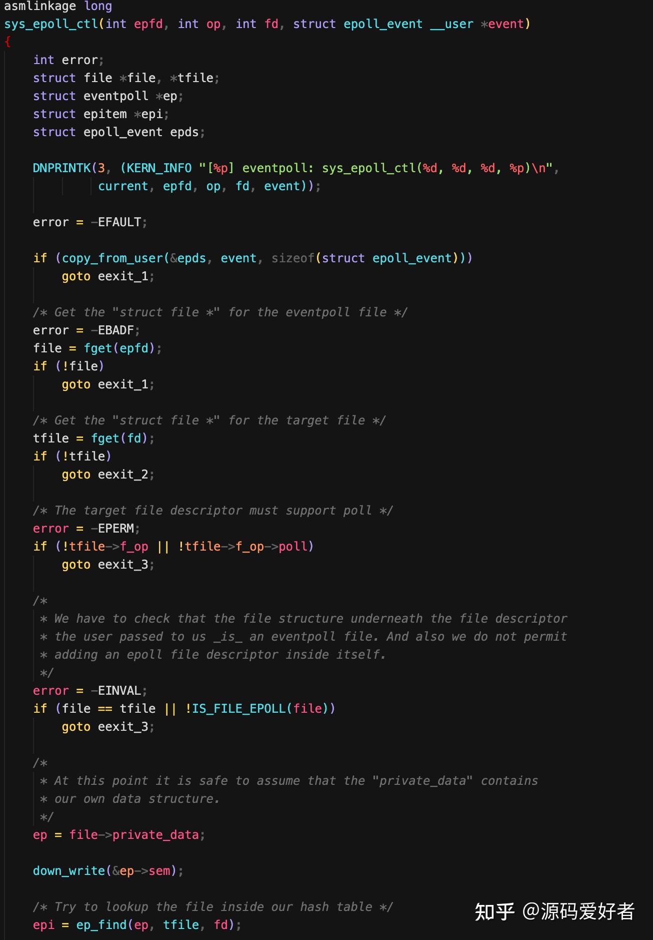 Linux内核源码解析---EPOLL实现2之epoll_ctl - 知乎