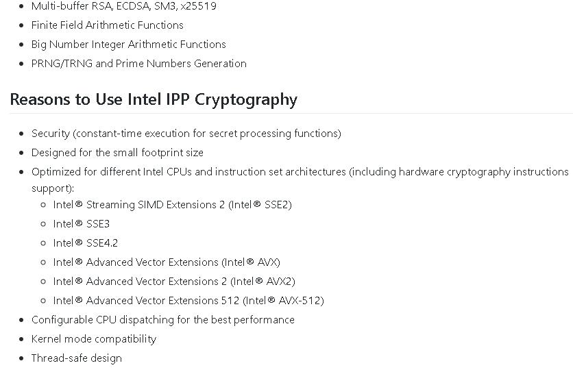 酷站推荐 - github.com - intel-ipp-crypto | 英特尔高性能密码库组件 - 知乎