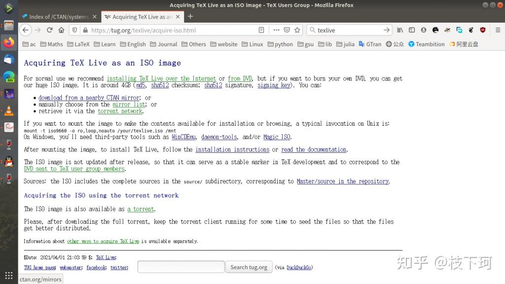 最新版 TeX Live 2021 各平台下载与安装 - 知乎